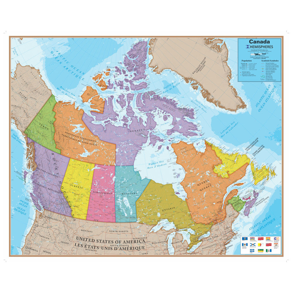 Map Of Canada With Provincial Flags